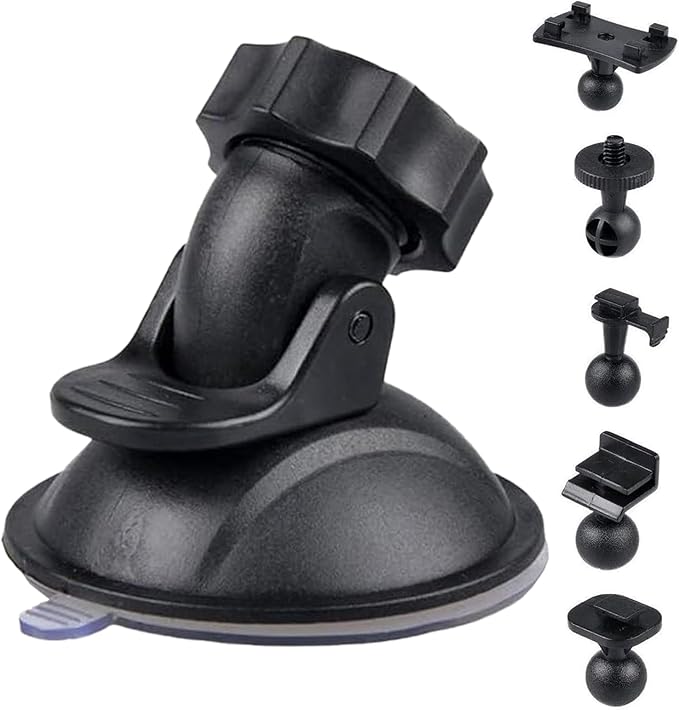 Camera Car Mount - Dashcam Mount with 5 Adapters,Strong Suction Suction ...