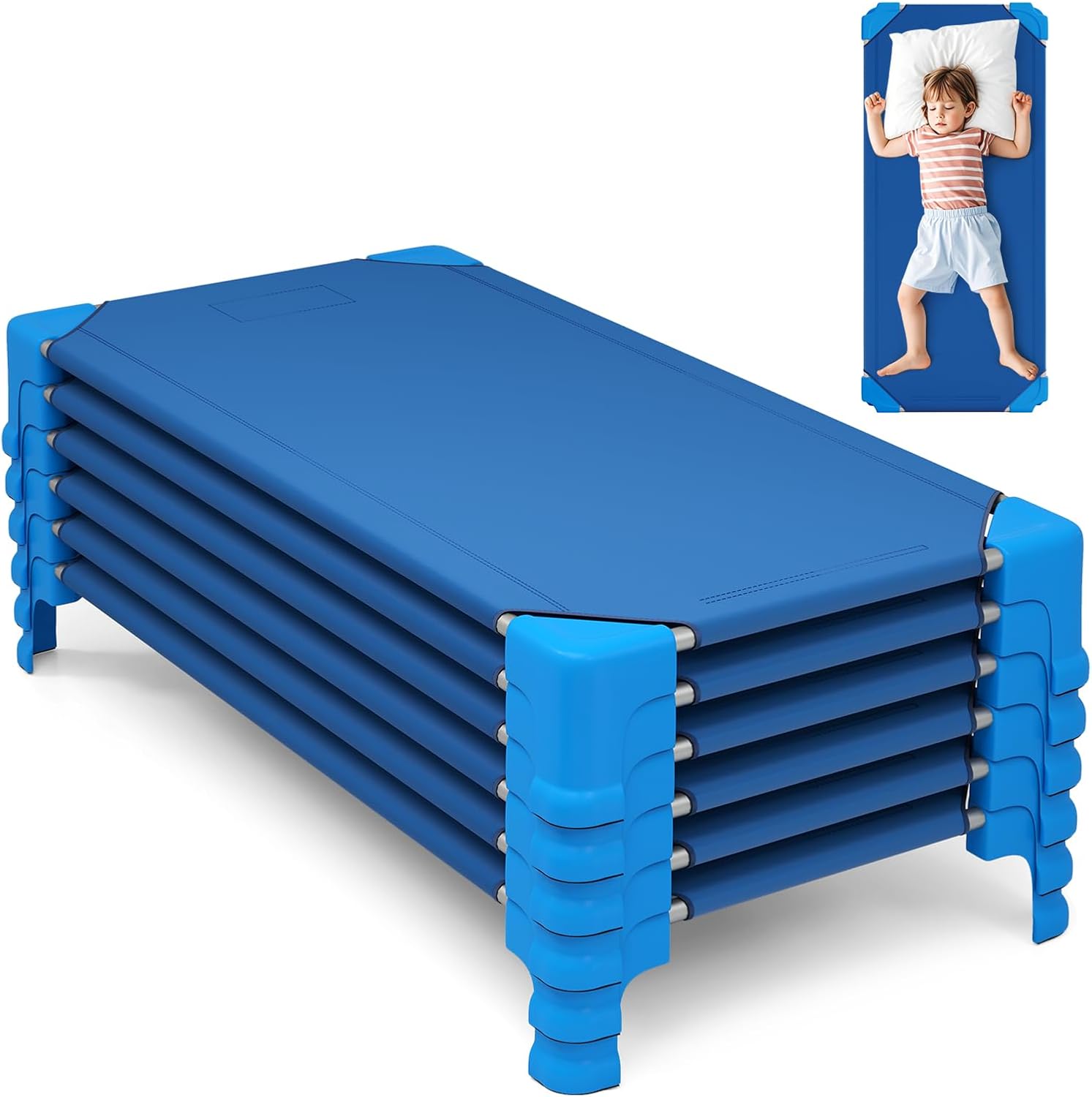Amazon.com: KOTEK Stackable Daycare Cots for Kids, Portable Children ...