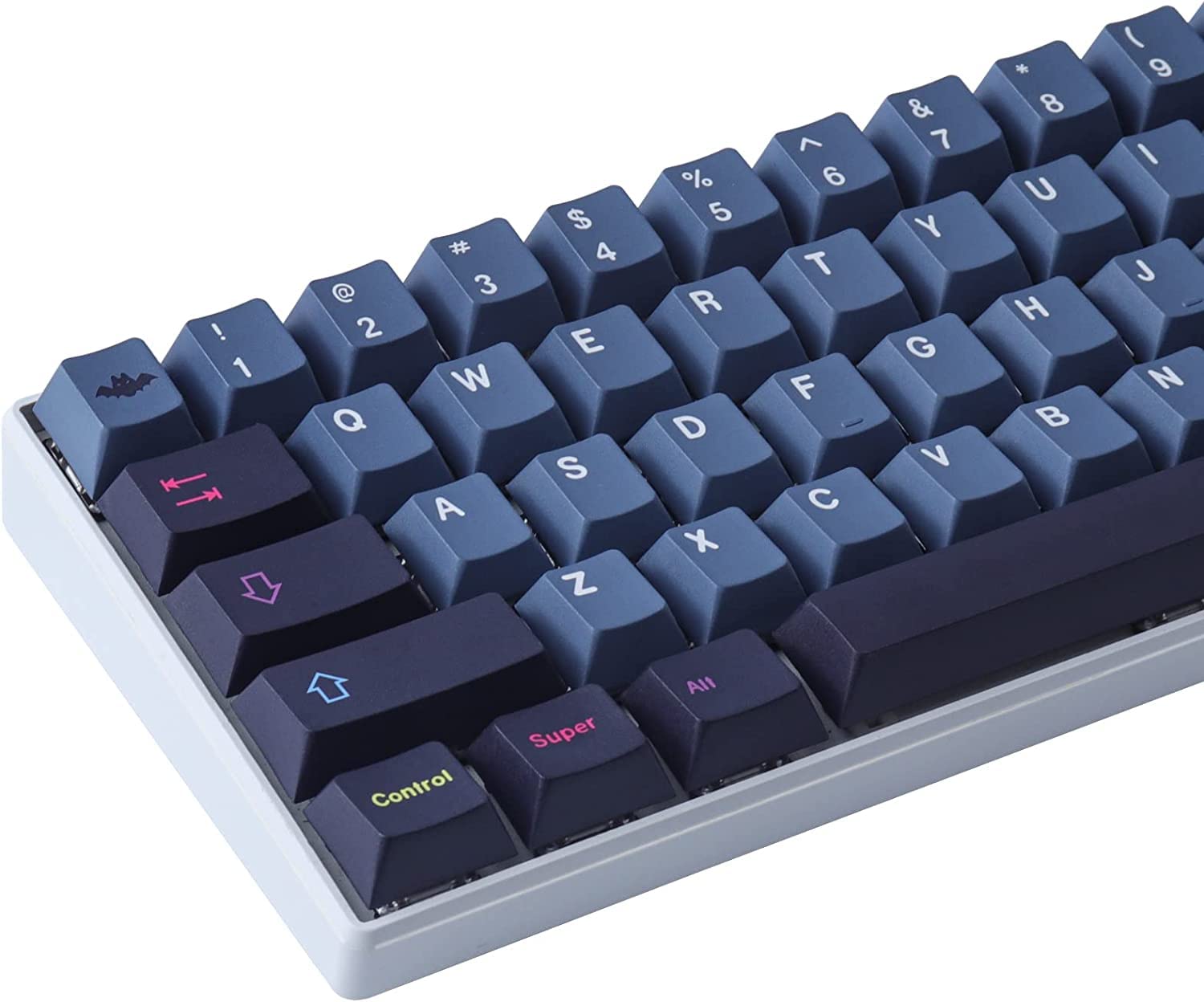 Jaketsai Pbt Keycaps 76 Keys Dracula Dye Sublimation Cherry Profile ...