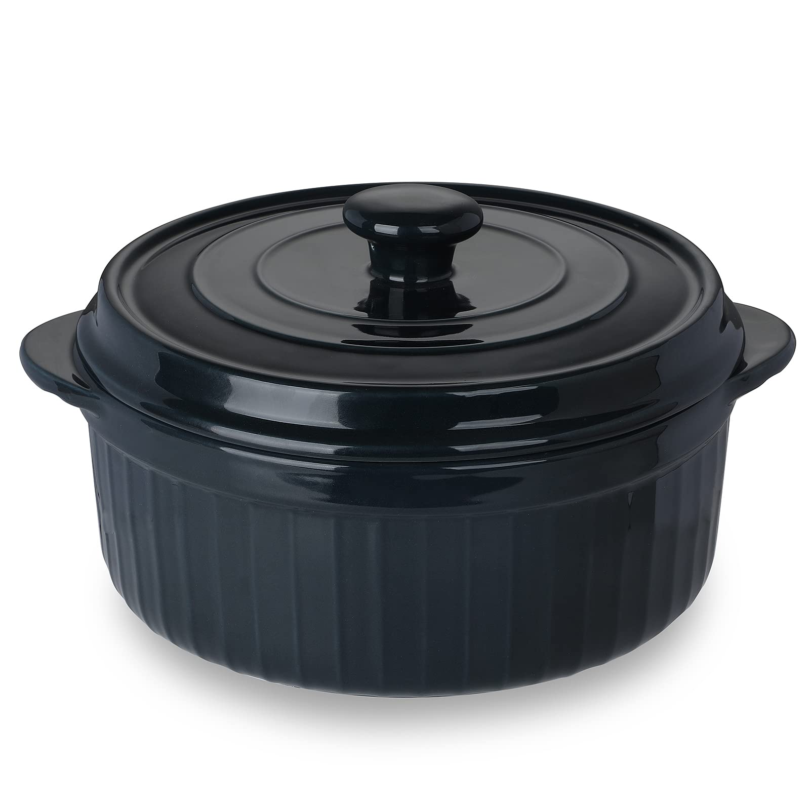 Snapklik.com : HAOTOP 2-Quart Ceramic Deep Casserole Dish