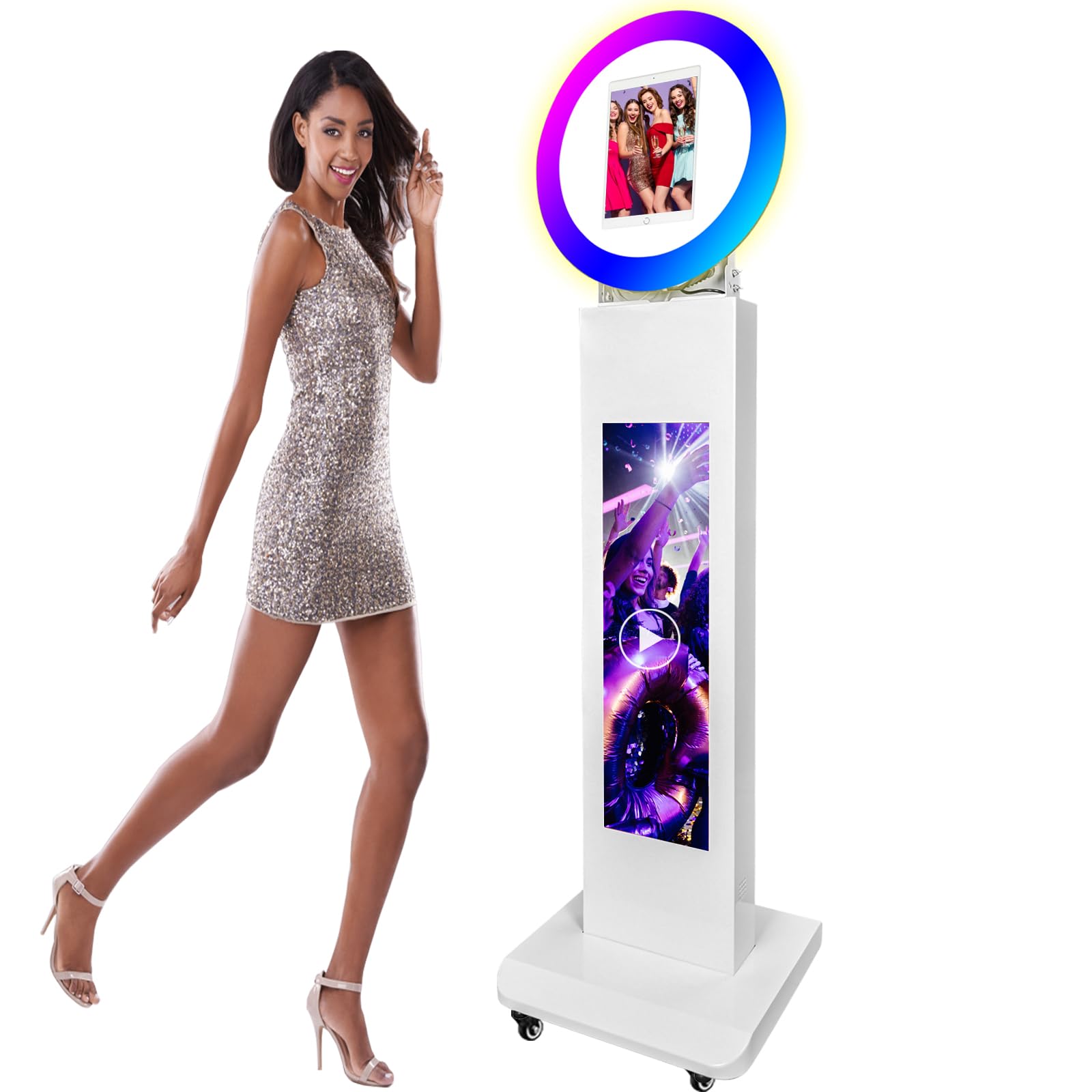 HITUGU Portable Photo Booth for iPad 10.2in 10.9in 11in 12.9in,with 29 ...