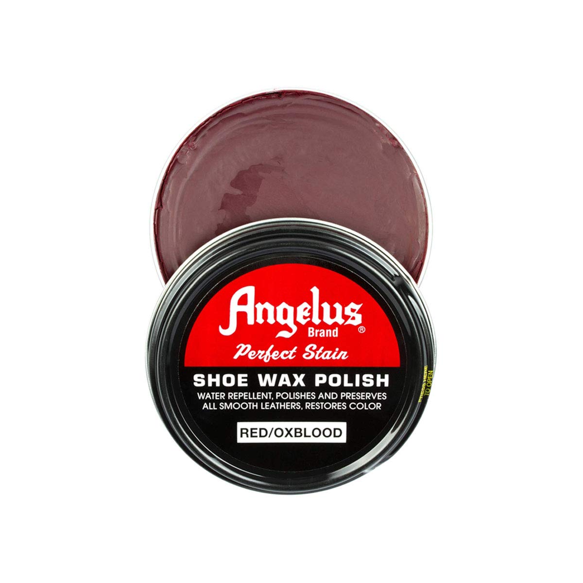 Angelus Perfect Stain Leather Shoe Wax Polish Red/Ox Blood for Leather ...