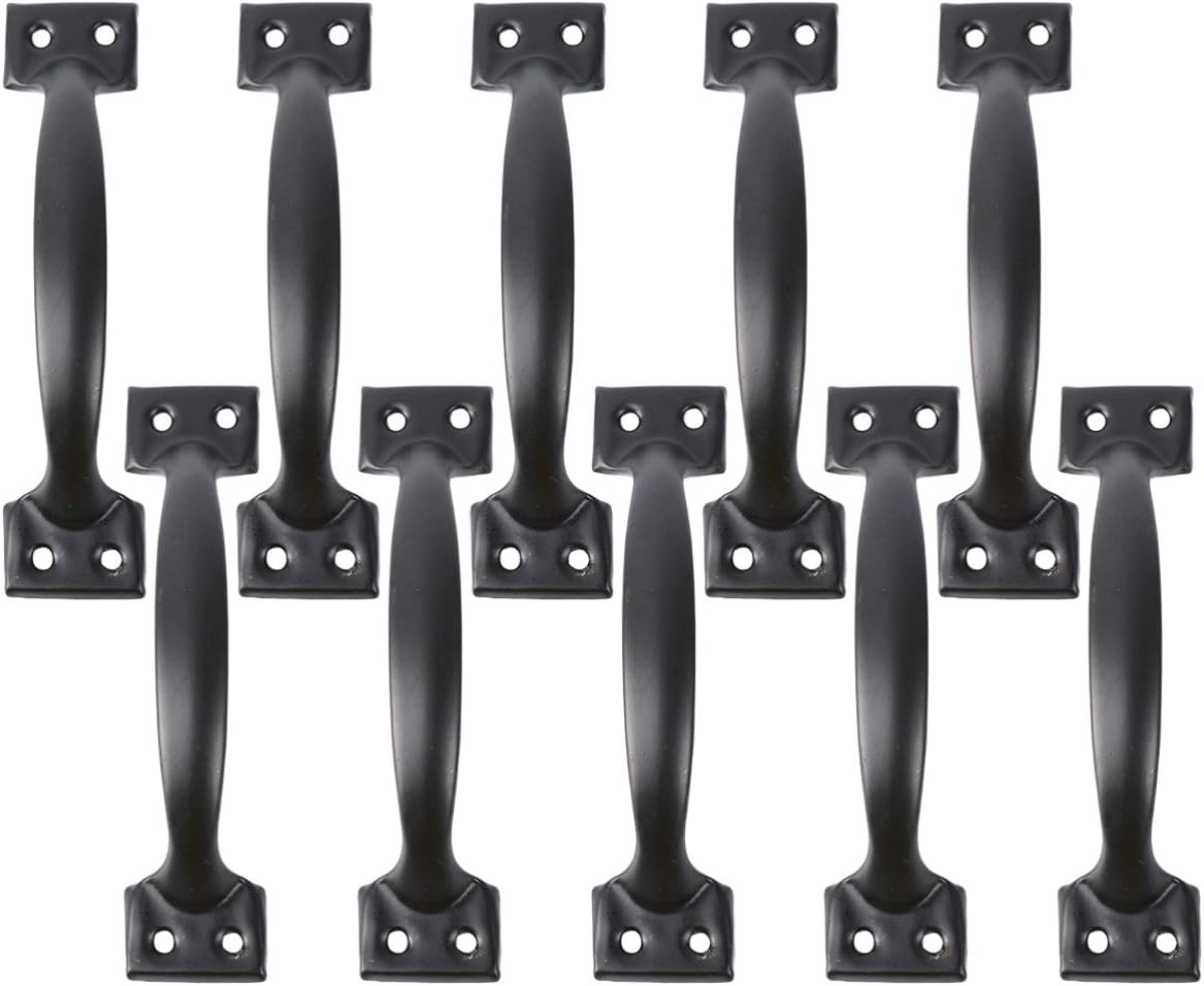 DOITOOL Pulls Gate Handles: 6 Inch Metal Gate Pulls Black Gate Handles ...