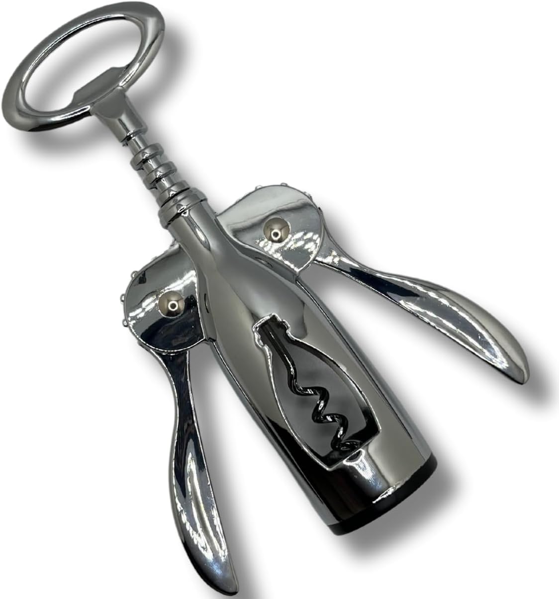 Amazon.com: Stainless Steel Manual Cork Opener - Dual Bottle Cap Opener ...