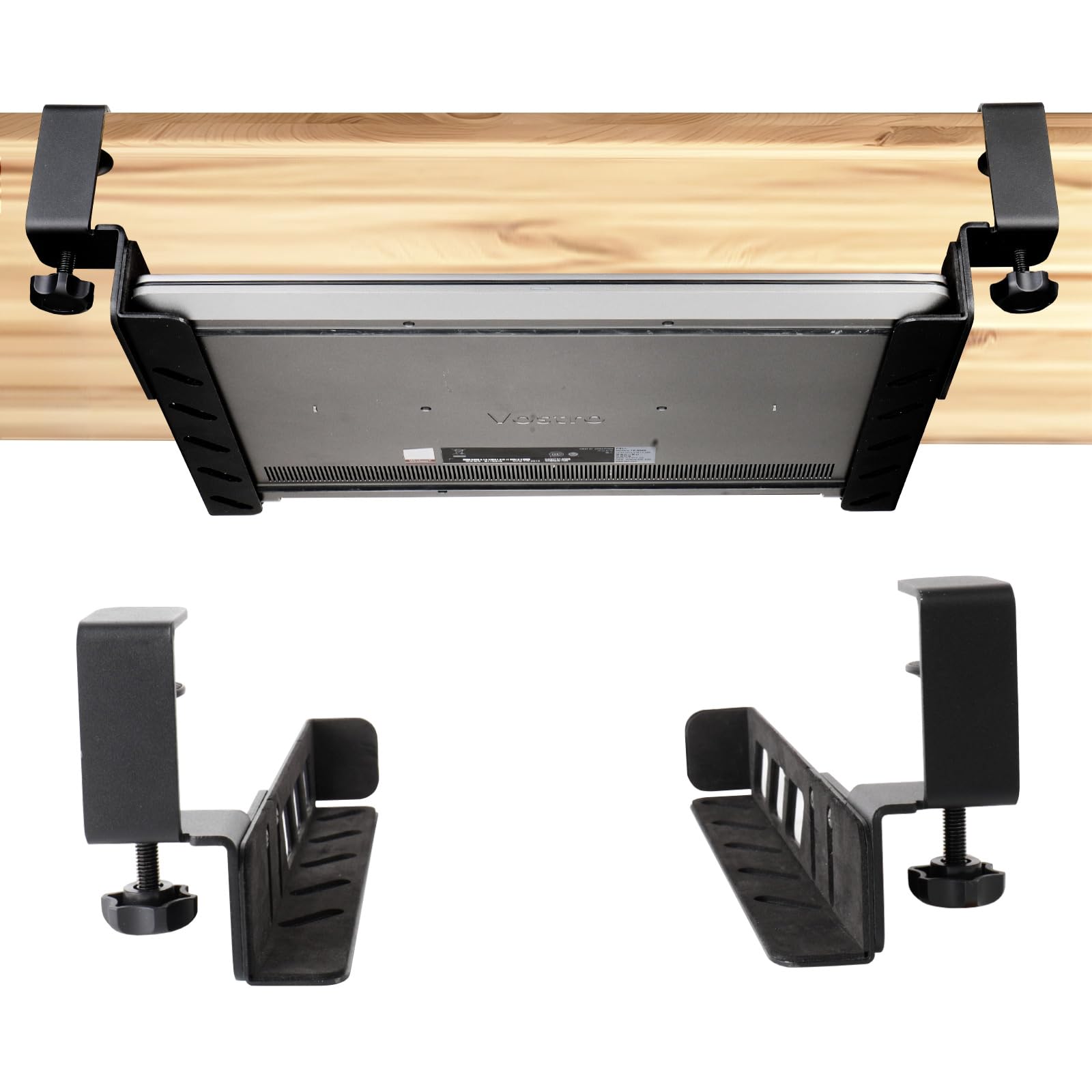 Amazon.com: LUKETURE Under Desk Laptop Mount, No Drill Under Desk Shelf ...