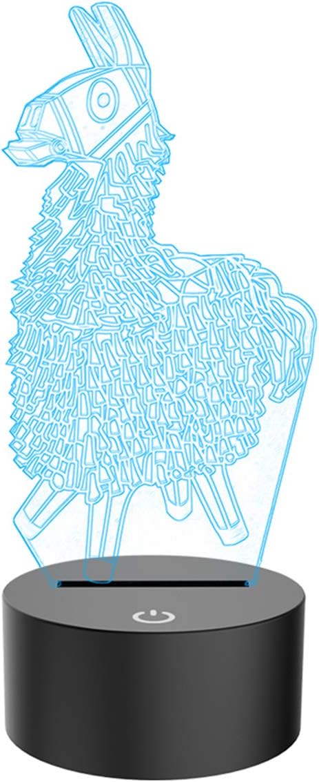 3D Illusion Lamp Alpaca Led Night Light, USB Powered 7 Colours Flashing ...