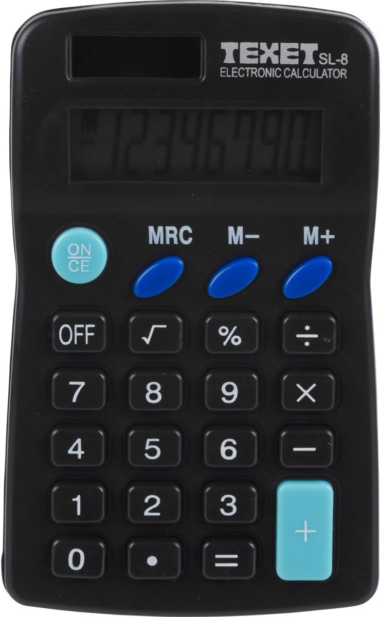 Amazon.com : DUAL POWERED 8 DIGIT CALCULATOR : Office Products
