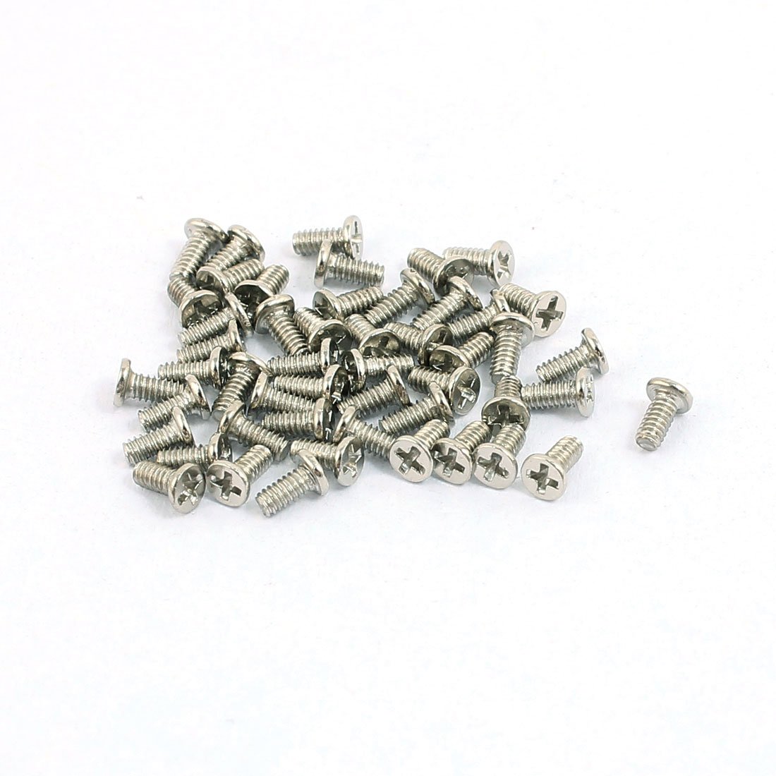 Amazon.com: uxcell M1.4x2.5mm Male Thread Phillips Flat Head Bolt Screw ...