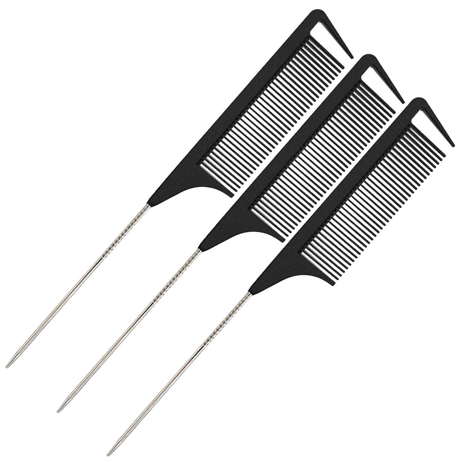 Amazon.com : Yumflan Rat Tail Combs, 3Pcs Parting Combs for Braiding ...