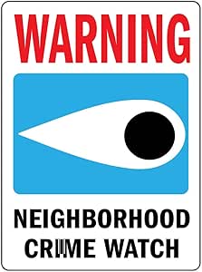 Amazon.com : Warning Neighborhood Crime Watch Vinyl Sticker Decal 8 ...