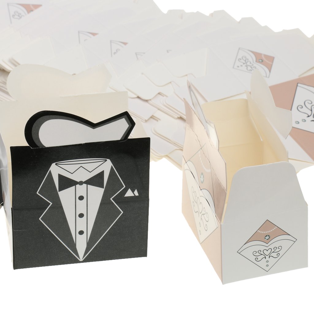 C2K Pack of 100 Fashion Tuxedo Dress Paper Chocolate Candy Wrap Gift ...