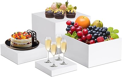 Amazon.com: Zsdios Acrylic Risers, 4Pcs Dessert Table Display Set ...