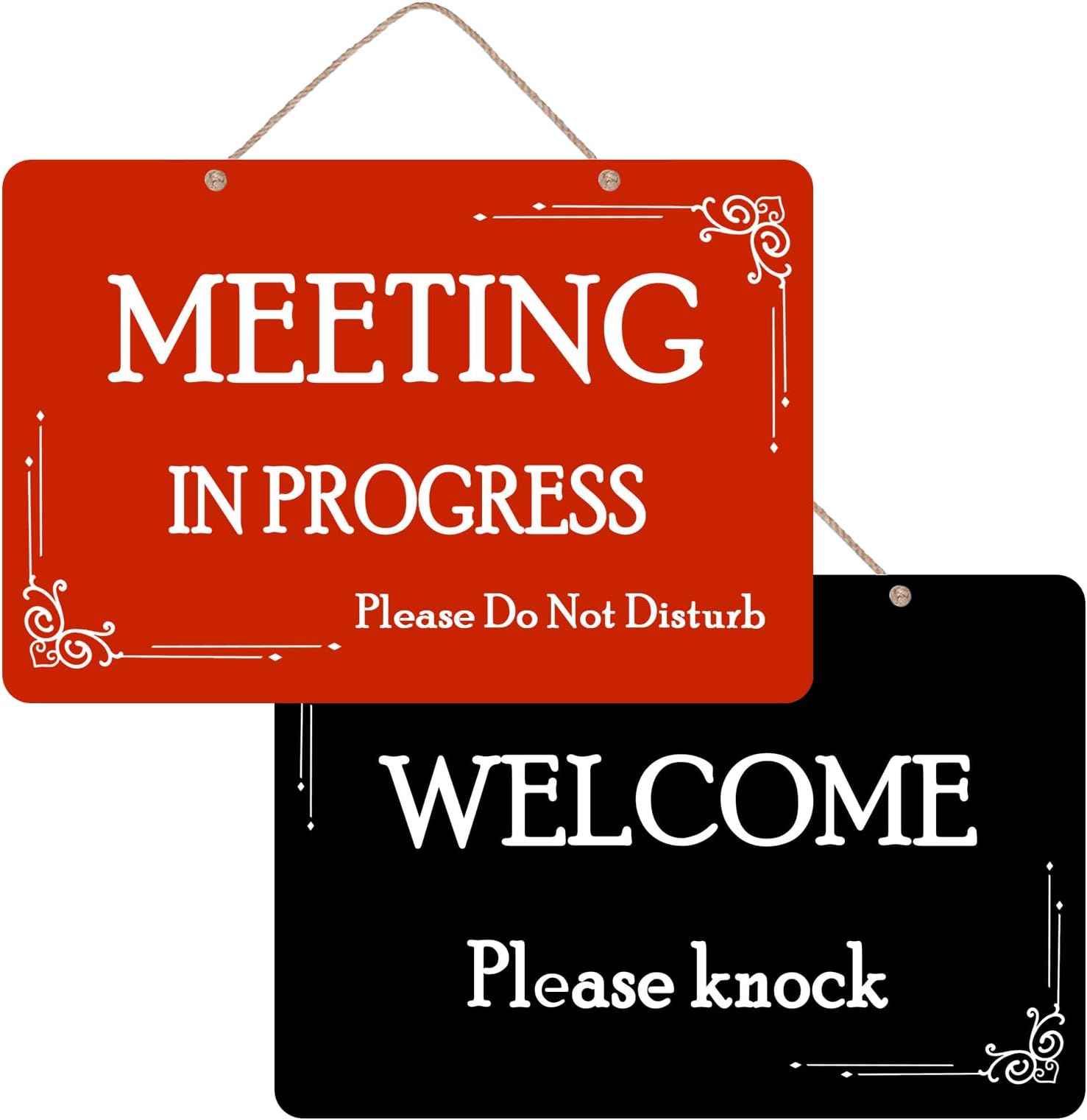 Amazon.com: Putuo Decor Welcome Please Knock Sign, Session in Progress ...