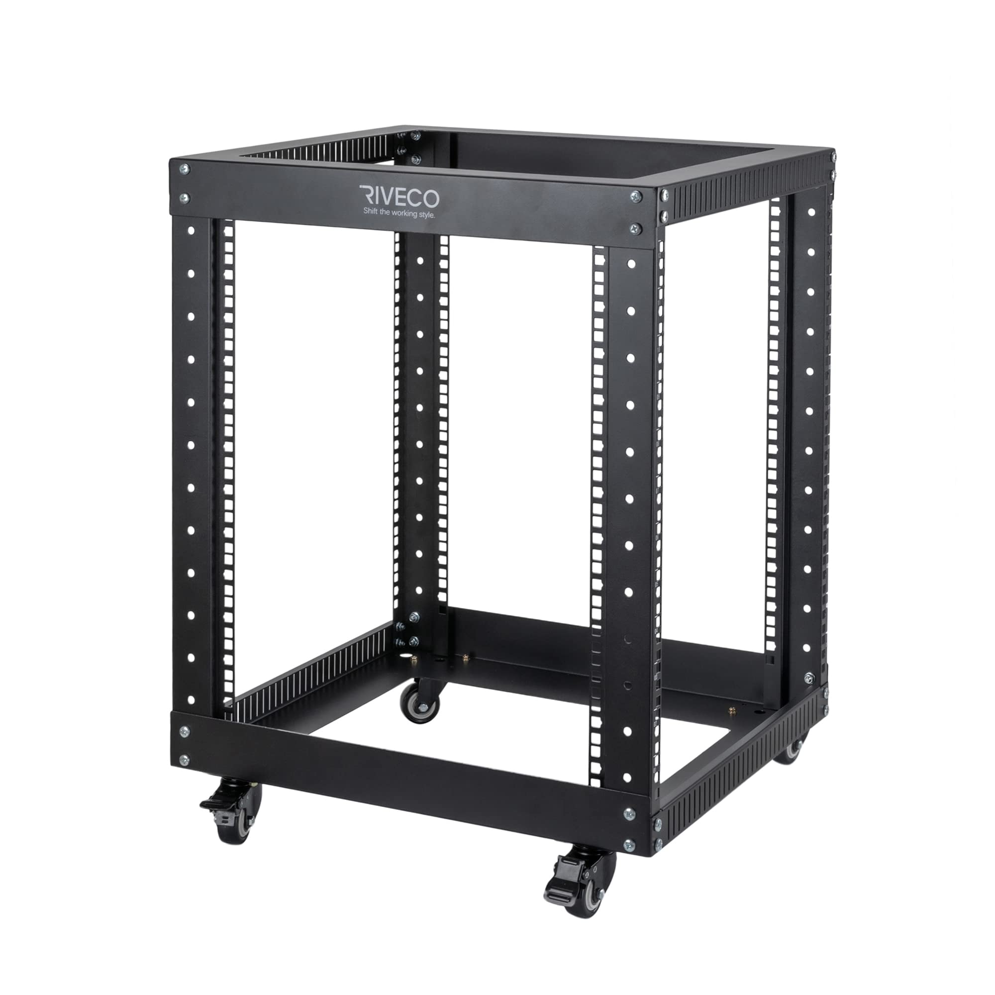 Buy 12U Server Rack Open Frame With Casters RIVECO 4 Post Quick