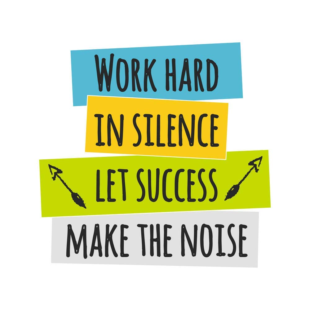 Silence In Office Quotes Amable Arts Poster Pack | Work Hard In