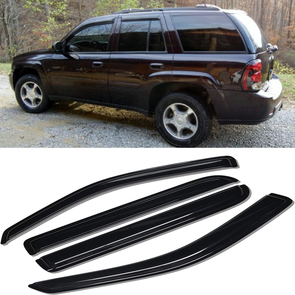 Amazon.com: LQQDP 4pcs Front+Rear Smoke Sun/Rain Guard Outside Mount ...