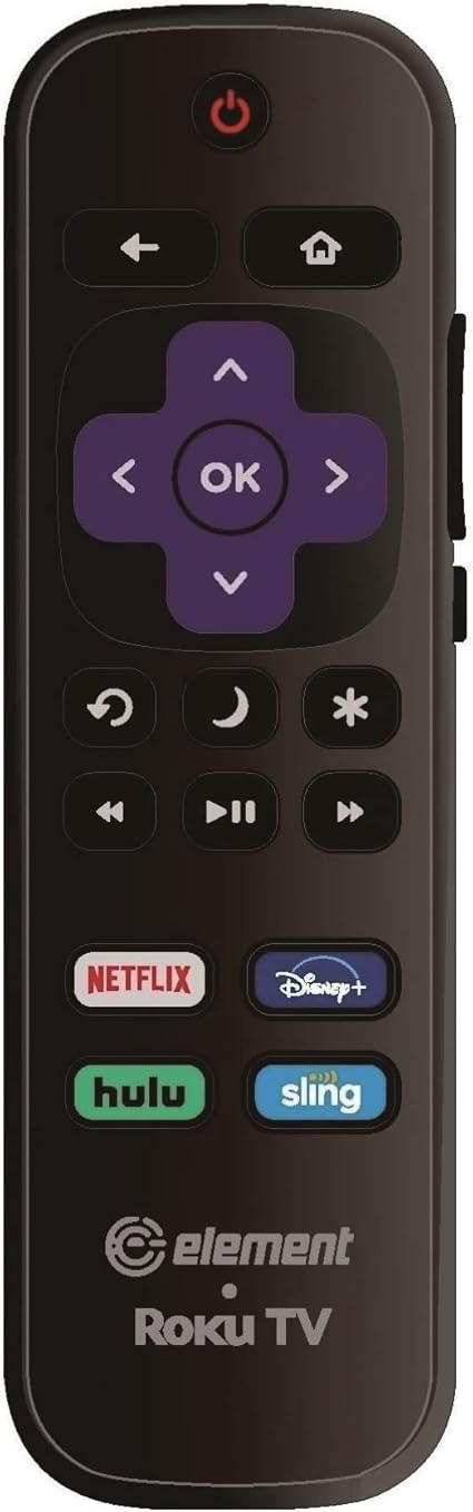 Amazon.com: Element Roku TV Smart 4K Ultra HDTV Replacement Remote ...