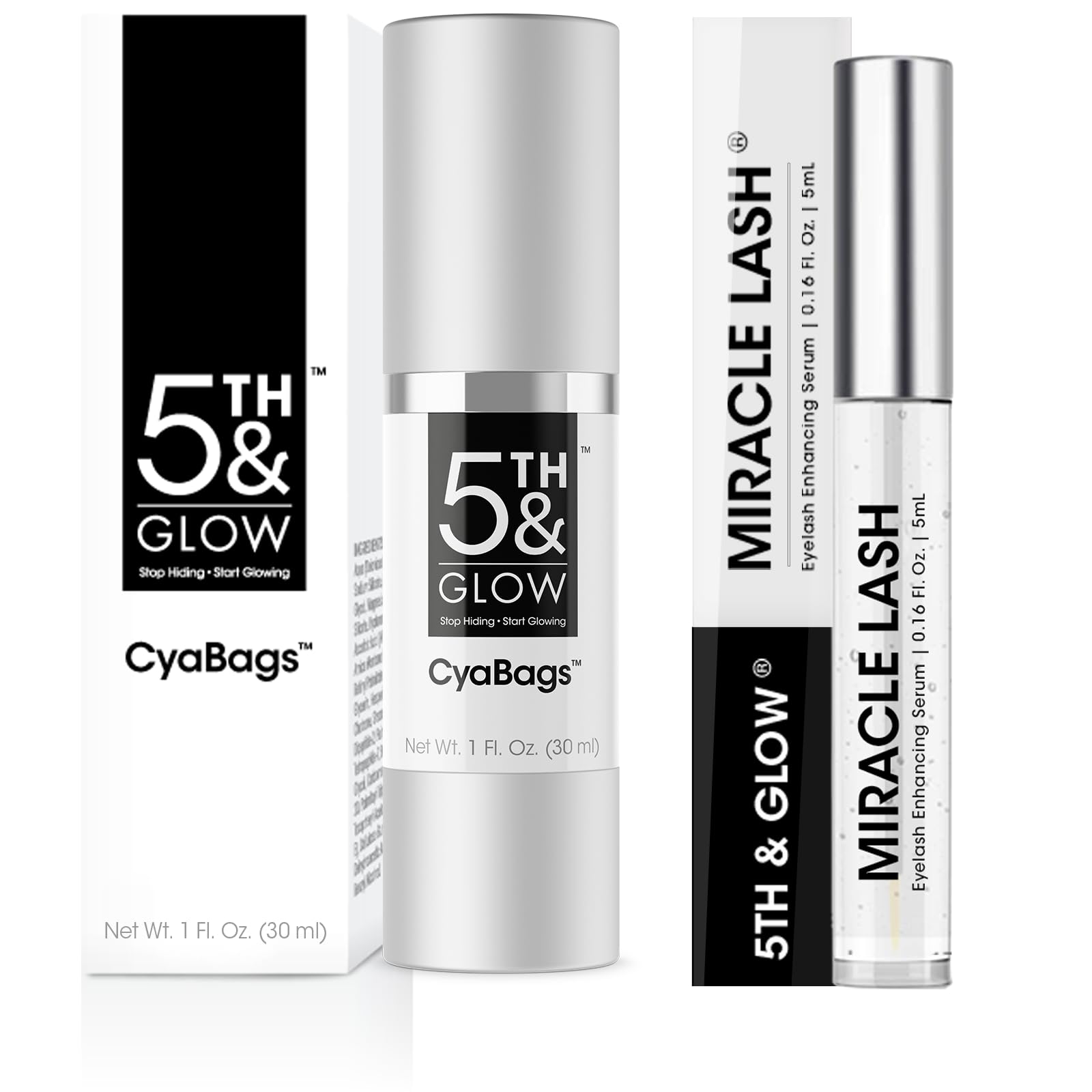Amazon.com: 5th & Glow Youthful Beauty Bundle - CyaBags Line Smoother for Instant Skin ...