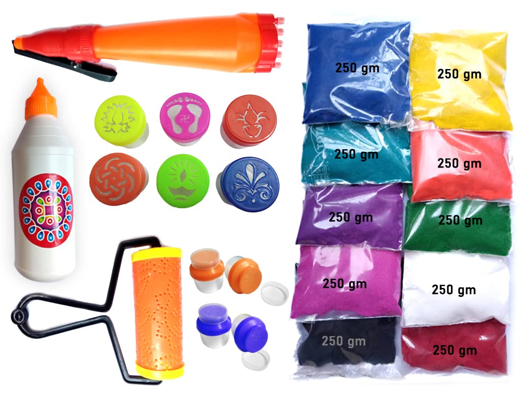 Buy SOHAM SHREE : All in ONE Rangoli Tool kit (Total Item 23) - 10 ...
