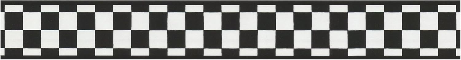 York Wallcoverings IN2642B Check Border, Black/White - Wallpaper ...