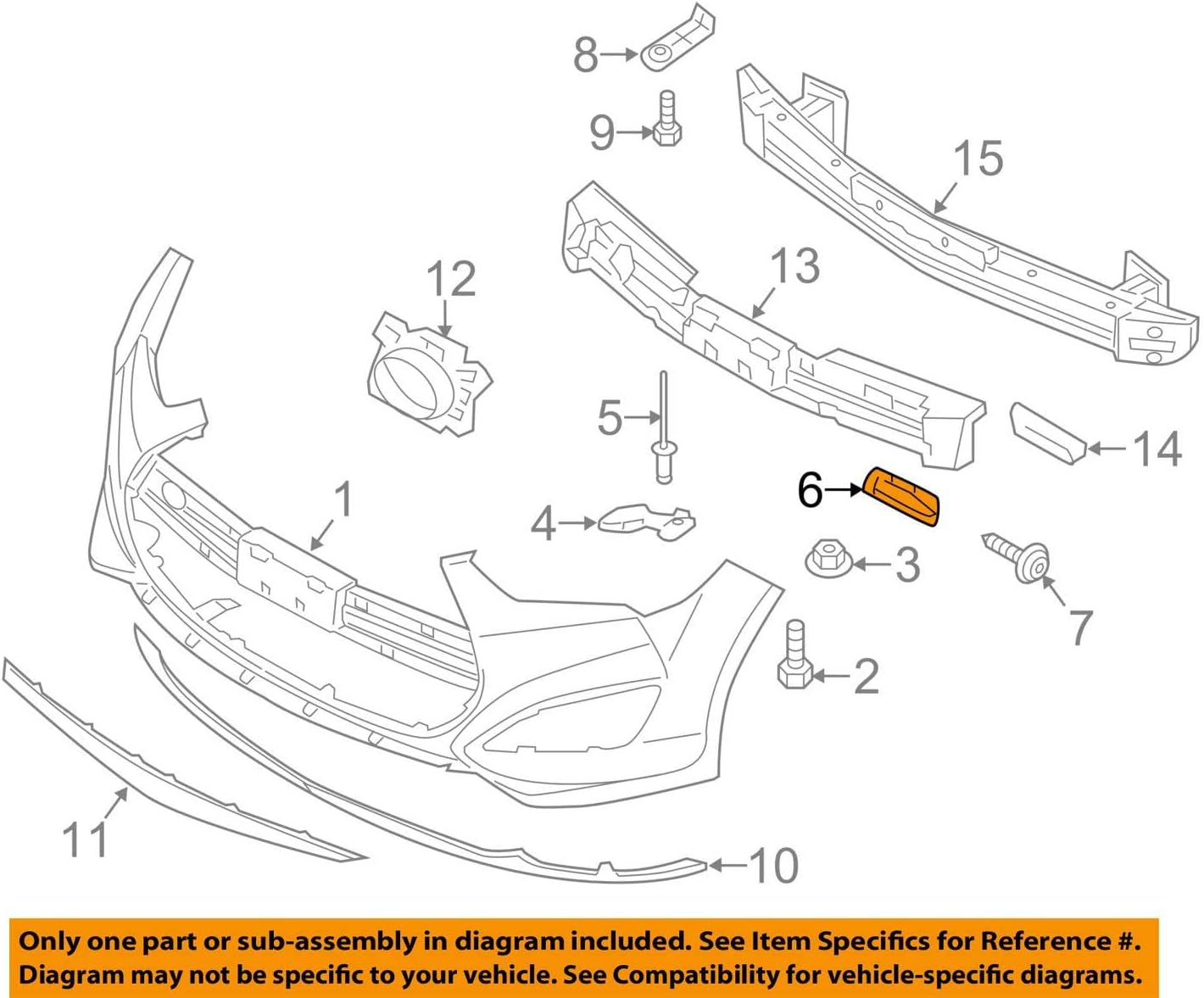 Amazon.com: Genuine OEM 86513-2V000 Bracket - FR Bumper Side, LH ...