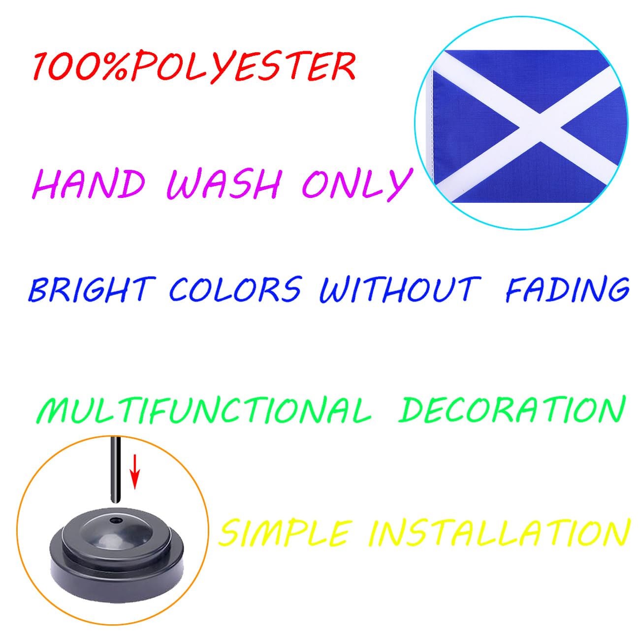 Snapklik.com : WXTWK 2 Pack Scotland Flag Scotland Deluxe Desk Flag Set ...
