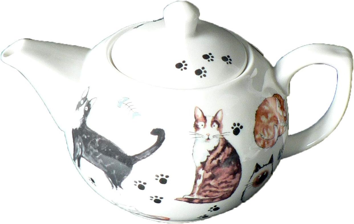 Cats Design one Cup teapot. Ceramic teapot for just 1 Person - Holds 1 ...