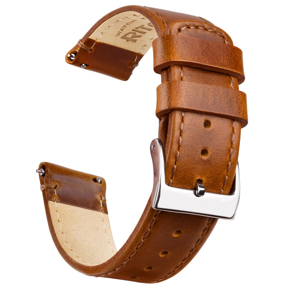 Ritche Christmas Gift Quick Release Leather Watch Band Leather Watch ...