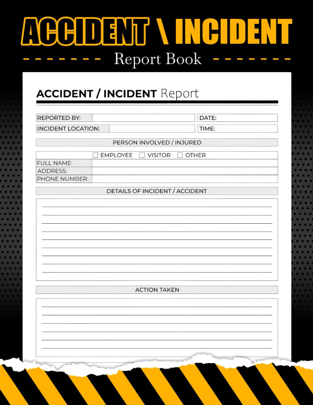 Accident and Incident Report Book: Accident & Incident Record Log Book ...