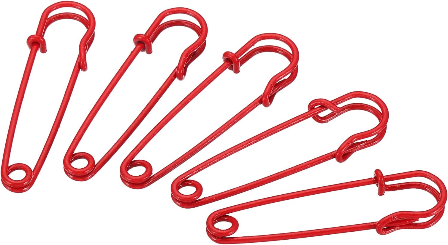 Amazon.com: SaktopDeco Red Safety Pins 2.16 Inch Metal Safety Pins for ...