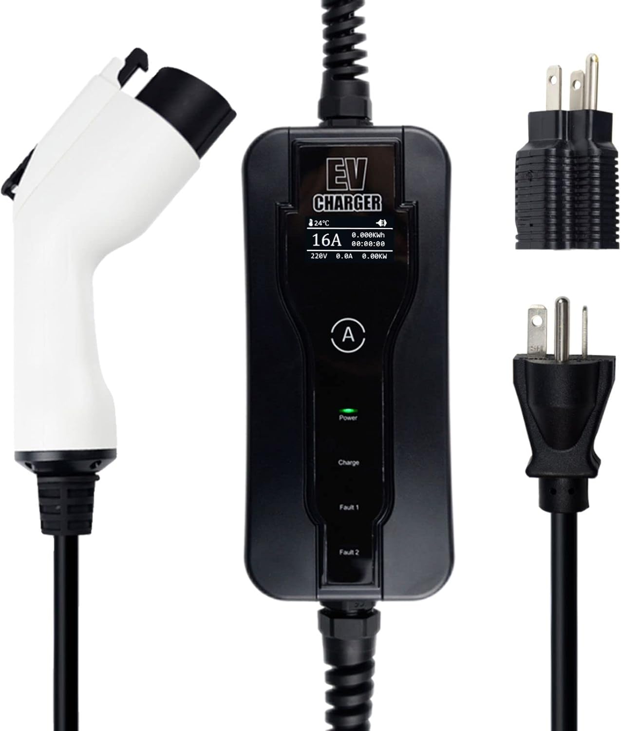 Amazon.com: DOOTHUN EV Charger Level 1＋2, 16 Amp Level 2 Nema 6-20 Home Charging Station with ...