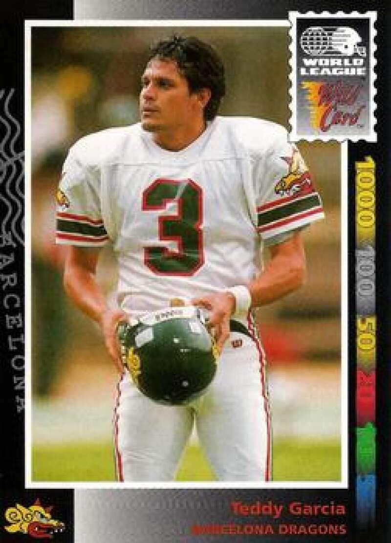 Amazon.com: 1992 Wild Card WLAF Football #89 Teddy Garcia Barcelona ...