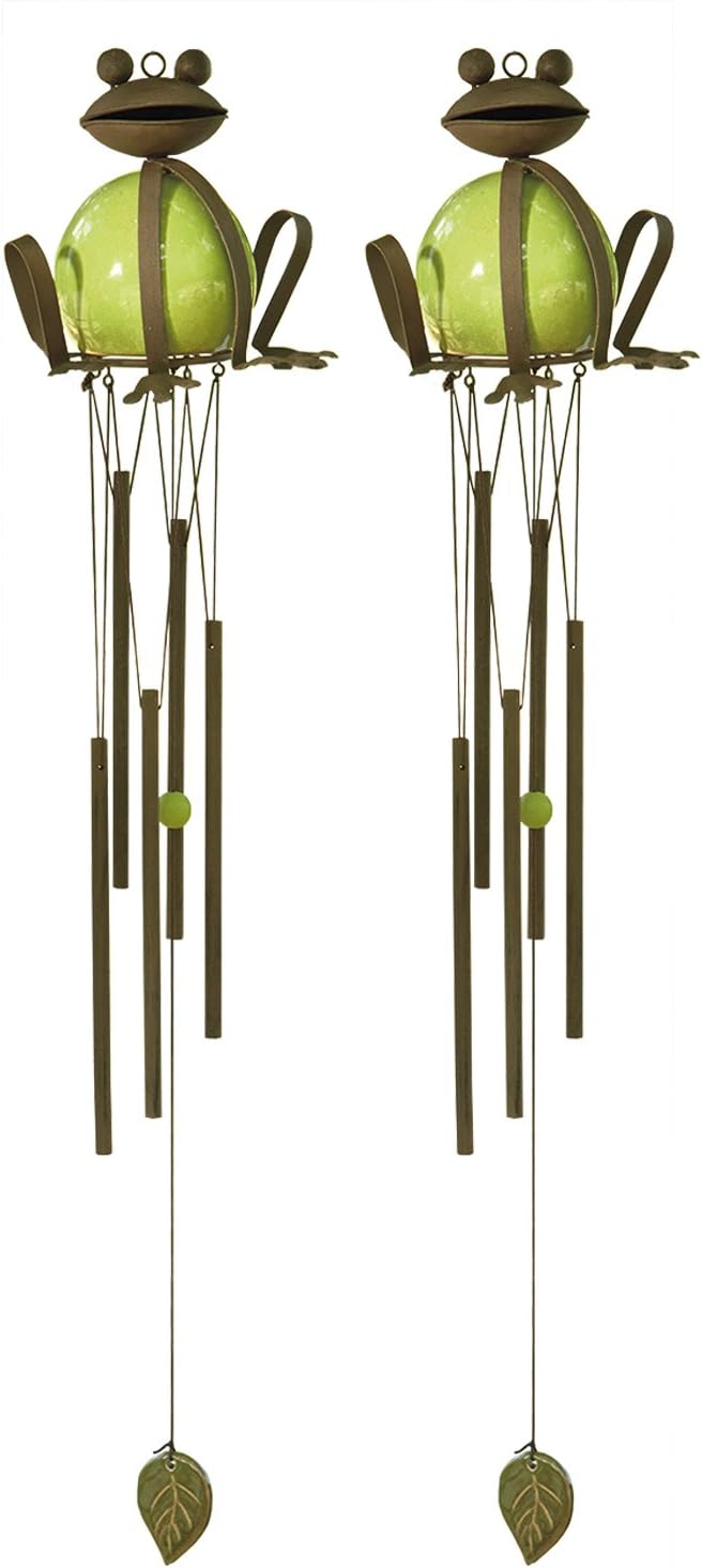Amazon.com: StealStreet SS-G-41951, Wind Chime Round Top Frogs Hanging ...