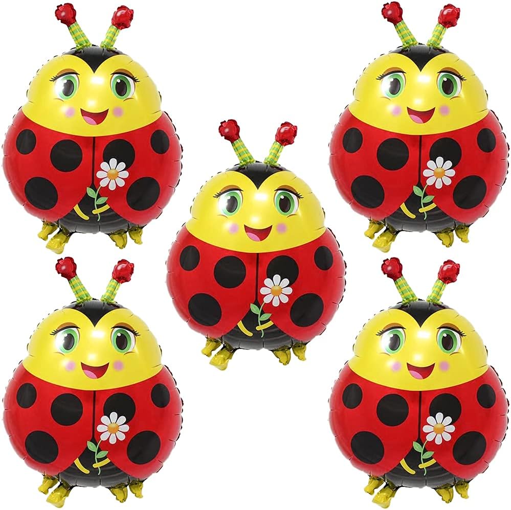 Amazon.com: HORUIUS Ladybug Balloon Animal Insect Ladybug Foil Mylar ...