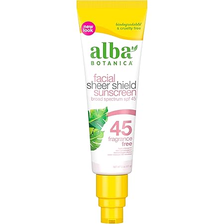 Amazon.com: Alba Botanica Facial Sunscreen Lotion, SPF 50, Fragrance ...