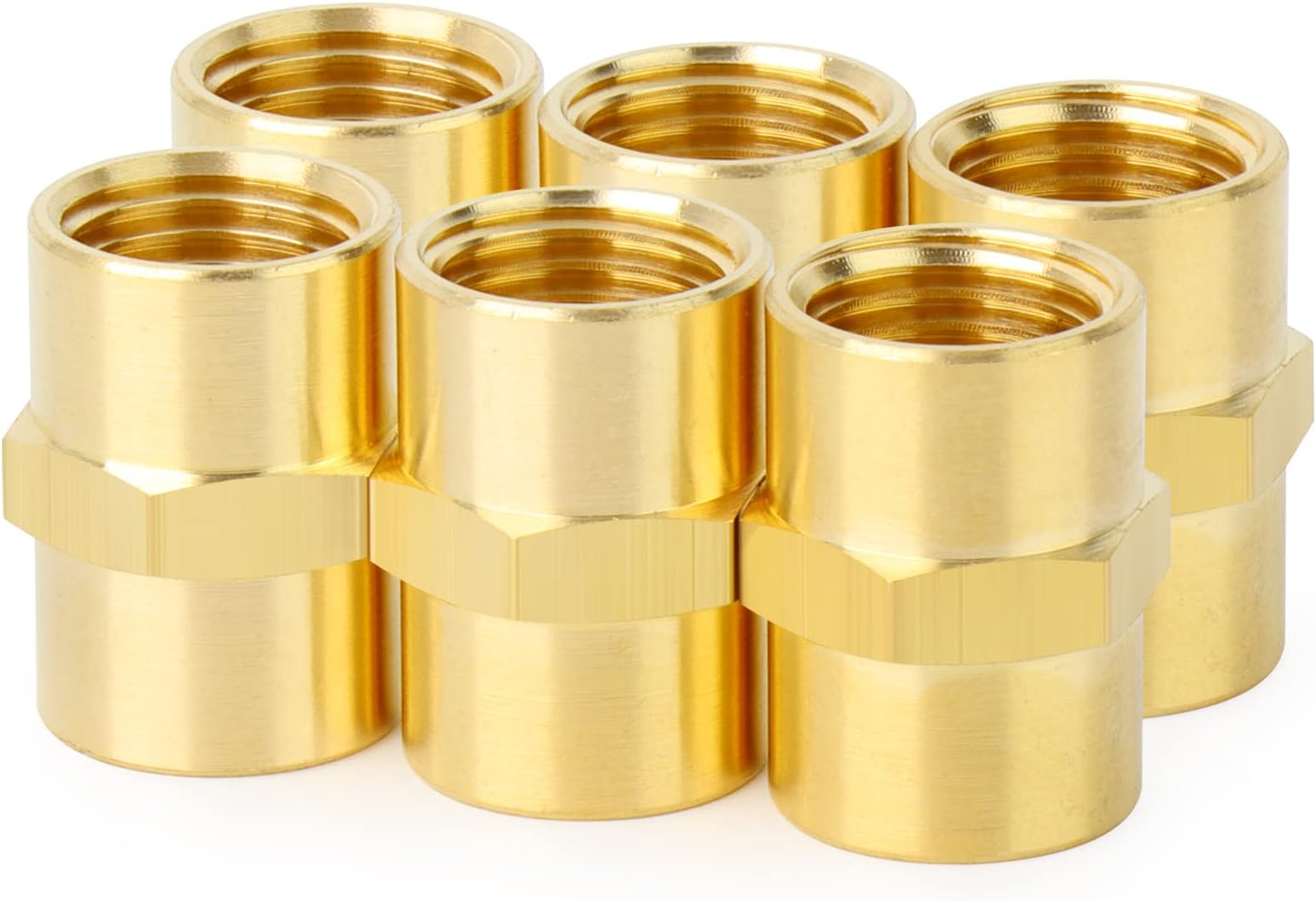 ChillWaves Brass Pipe Fitting, Reducer Hex Coupling 1/2" NPT Female x 3 ...