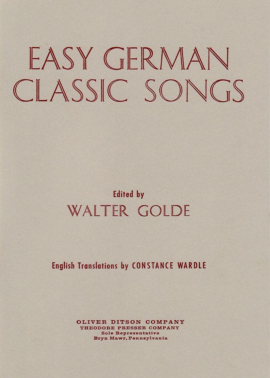 Easy German Classic Songs: ROBERT SCHUMANN FRANZ SCHUBERT ROBERT FRANZ ...