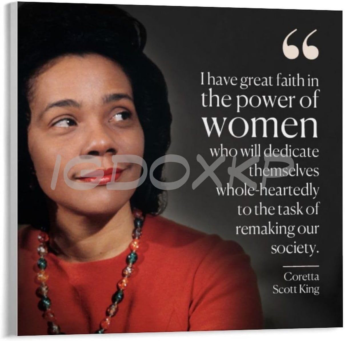 TOYOCC Póster de autor Coretta Scott King con cita artística (3) póster ...