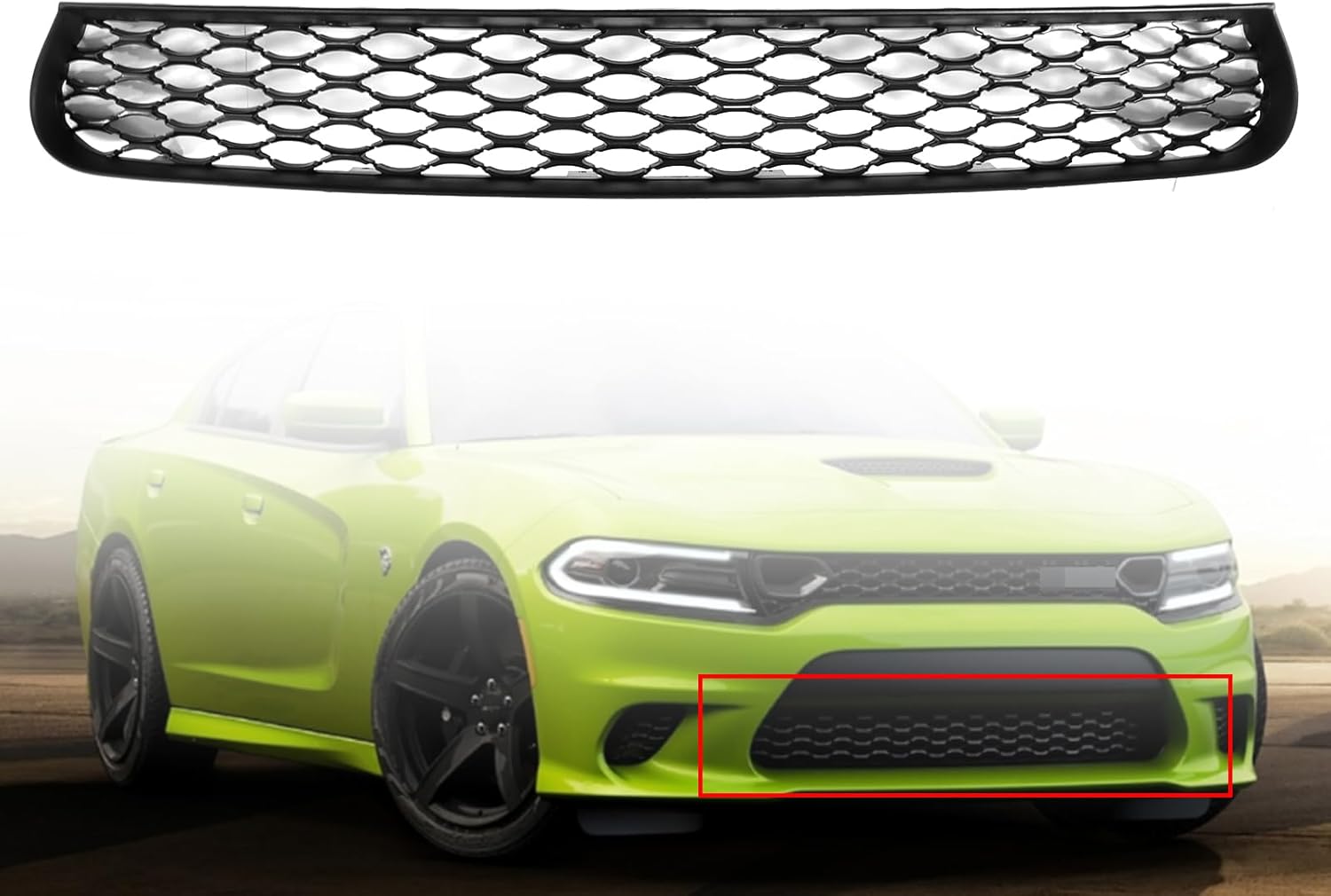 Front Bumper Lower Grille Grill Compatible with 2015-2023 Dodge Charger ...
