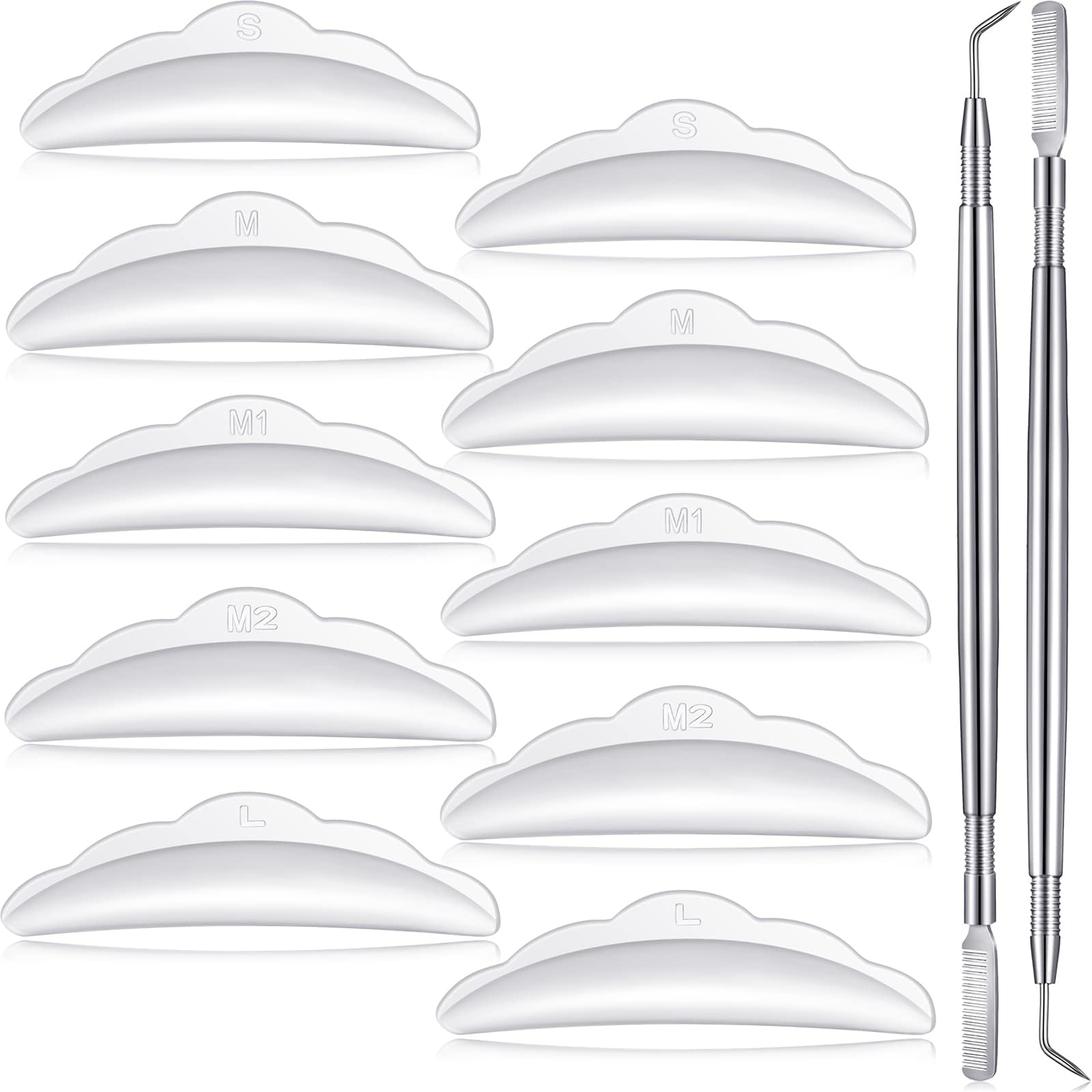 Amazon.com : Hicarer 48 Pieces Raise Eyelashes Rods Silicone Eyelash ...