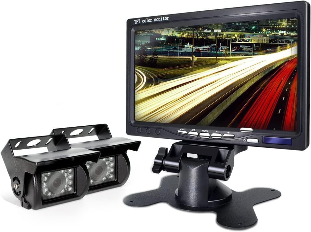 Amazon.com: eRapta Backup Camera System E02, IP69K 7” HD Monitor, Rear ...