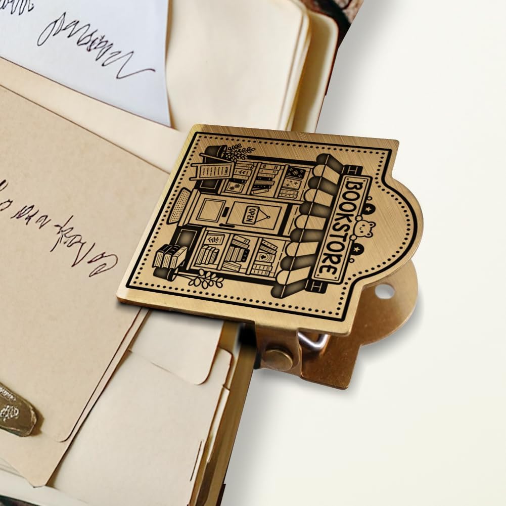 Amazon.com : ANATTASOUL Travel Journal Clip Vintage Cute Bookstore ...