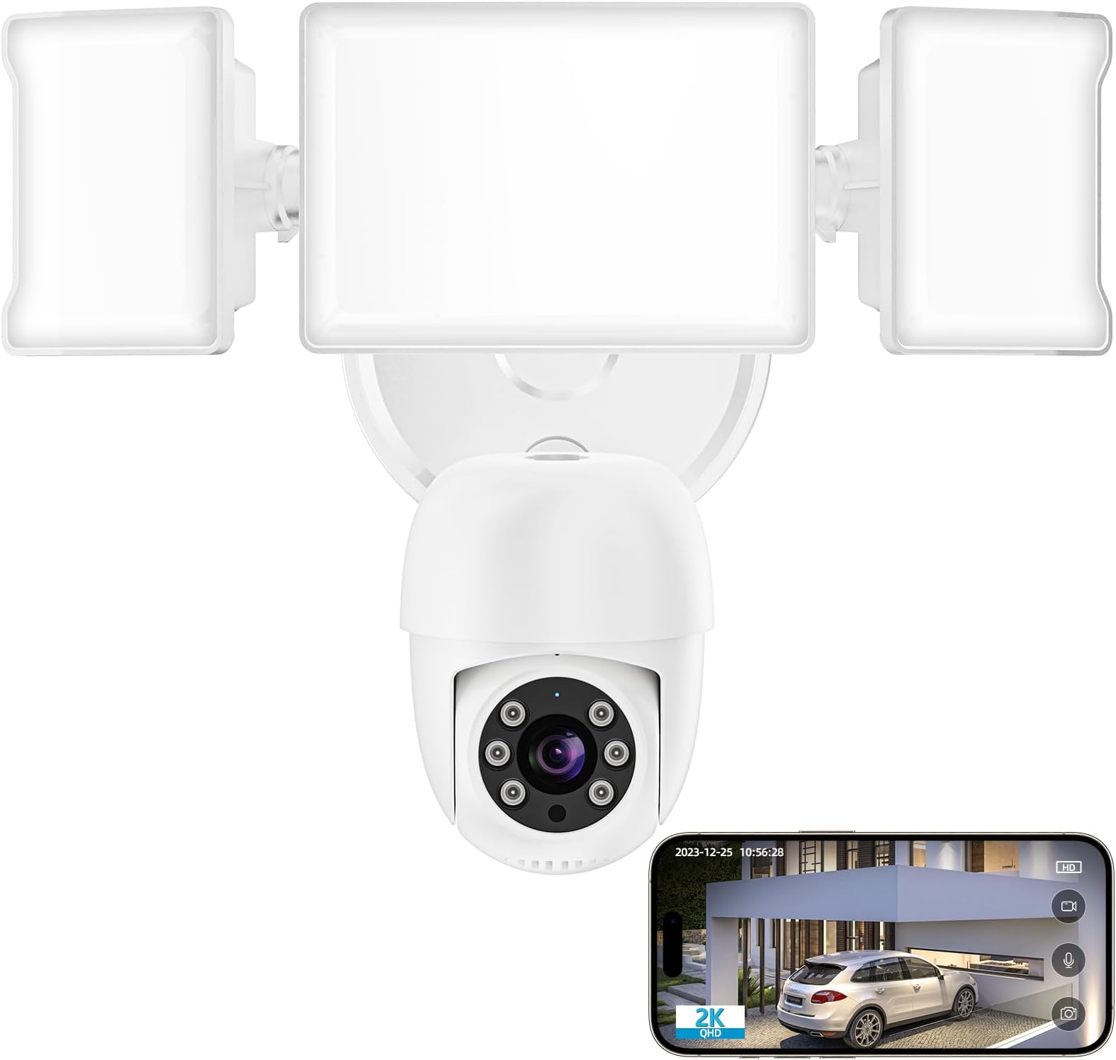 Amazon.com: Olafus Floodlight Camera Outdoor, 2K Smart Security Cam ...
