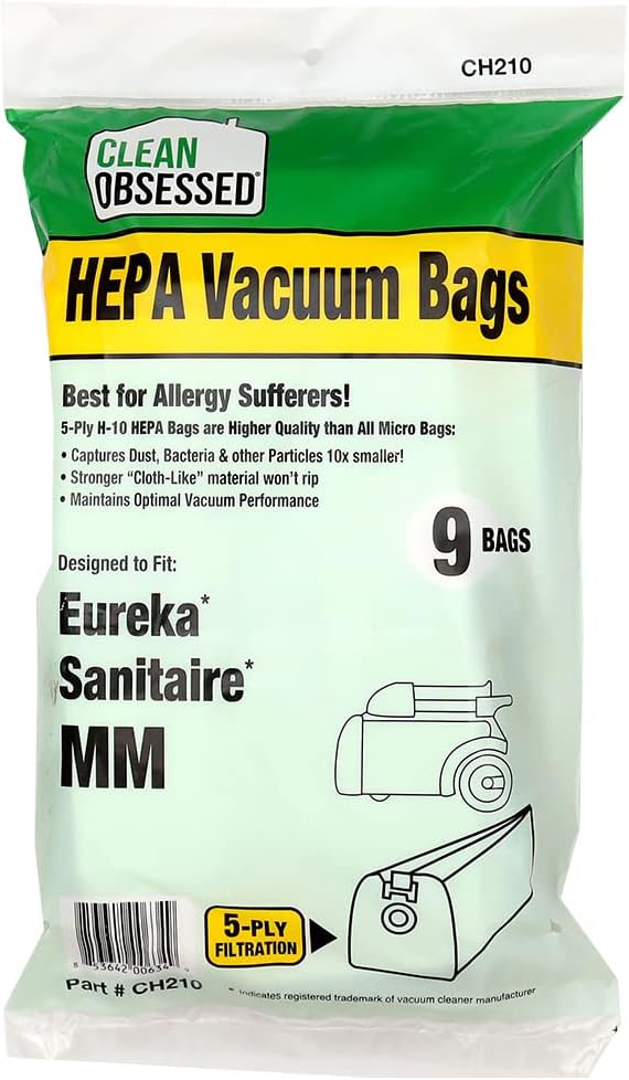 Amazon.com: Clean Obsessed CO711 Commercial Canister HEPA Bags (9 pack ...