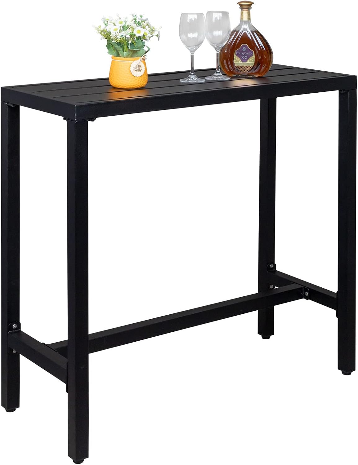 Amazon.com: Vasitelan Outdoor Bar Table, Patio Counter Height Bar Pub ...