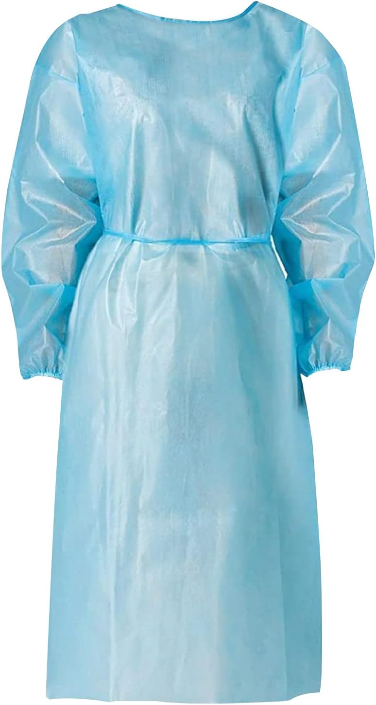 Disposable Isolation Gown, 100% Polypropylene Lab Gowns with Knit Cuff ...