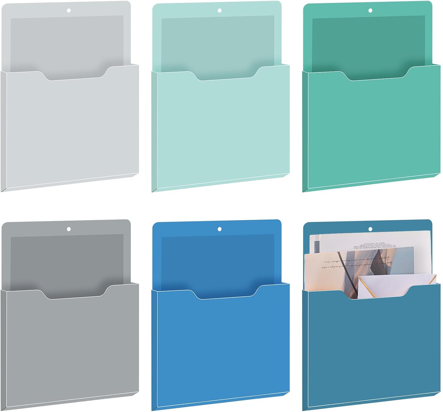Amazon.com : Fuutreo 6 Pcs Magnetic Wall File Organizer Magnetic Wall ...