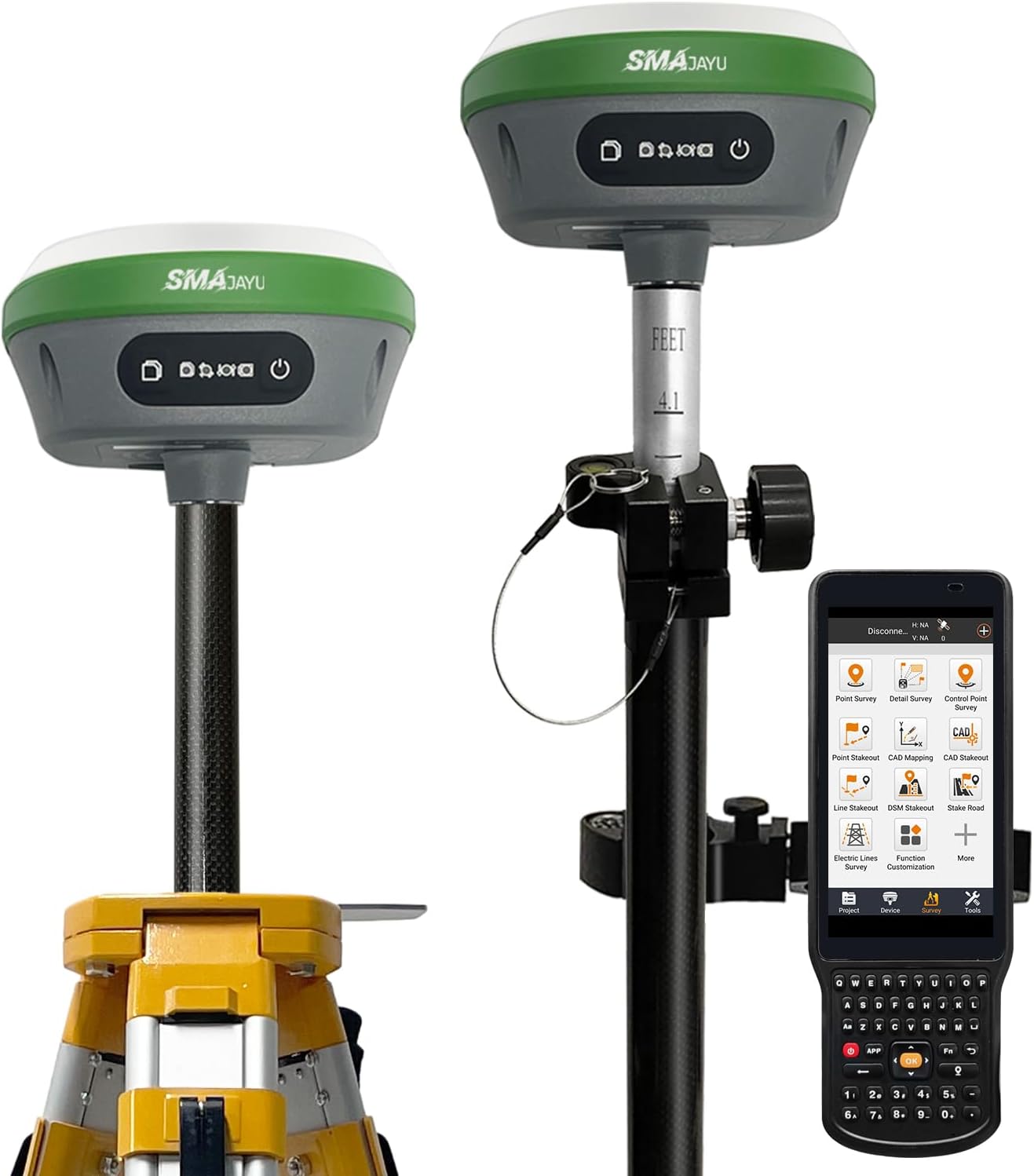 Amazon.com: SMAJAYU SMA26 RTK GNSS Equipo de topografía GPS con IMU Rover y base, 1408 canales ...