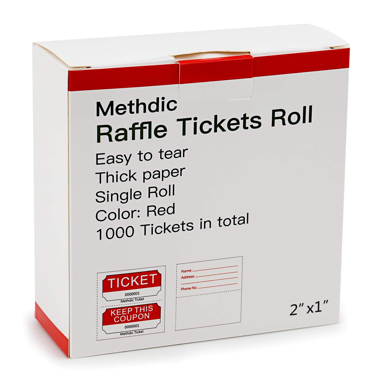 Snapklik.com : Methdic 50/50 Raffle Tickets Double Roll 1000 Thick ...