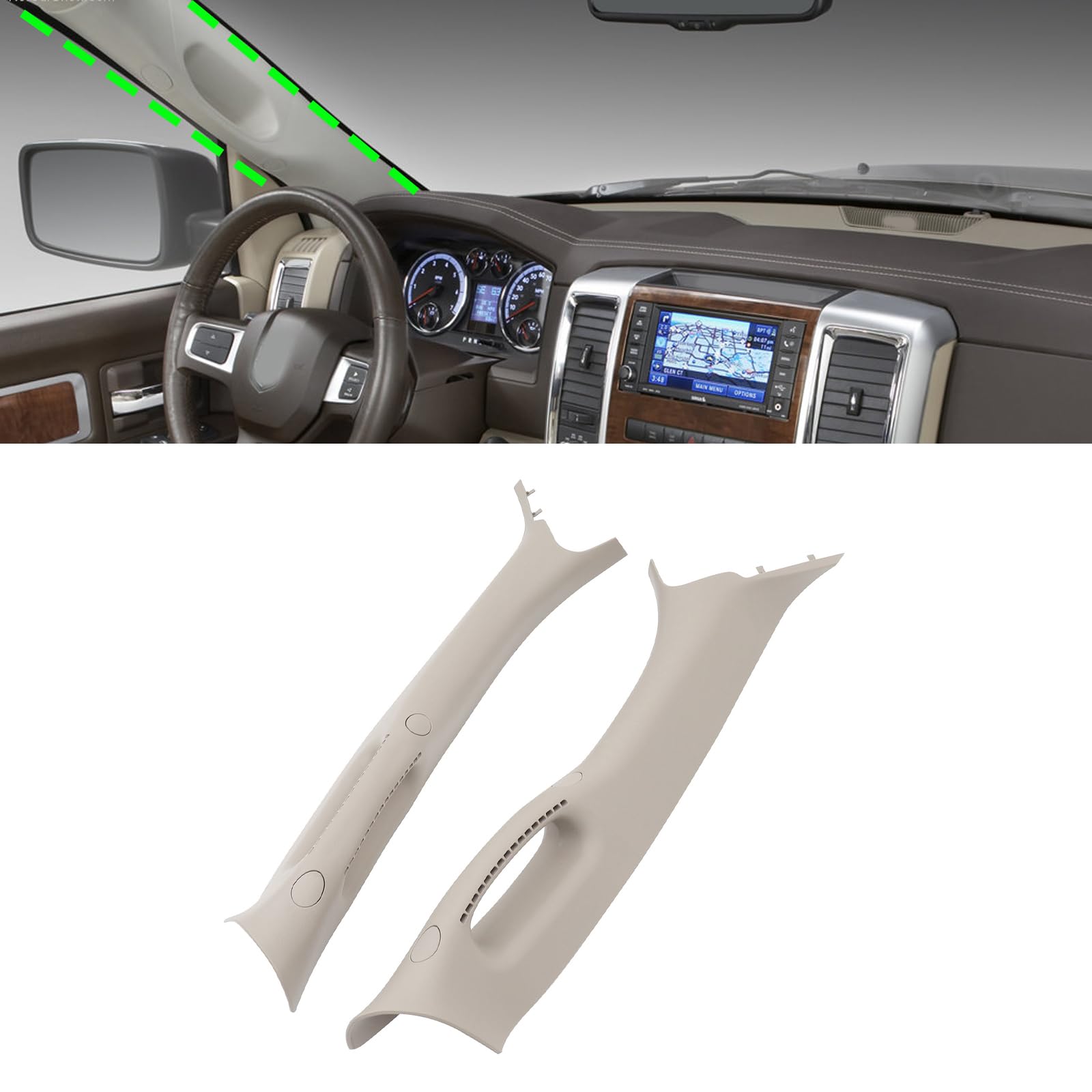 Amazon.com: KaiWell Interior Grab Handle Fit for Dodge Ram 1500 2500 ...